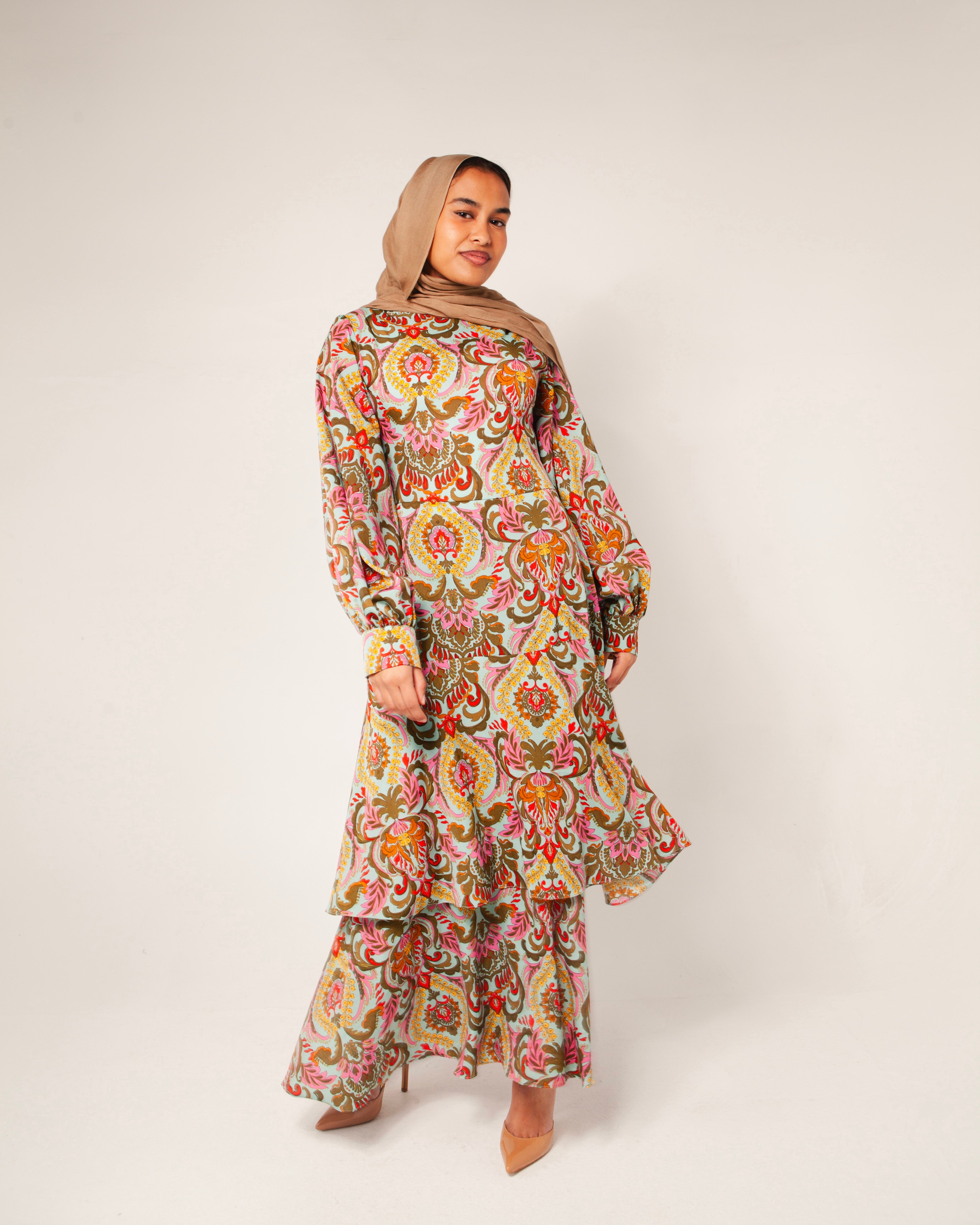 Maya Dress Bellissima Blue – SAHR STUDIOS