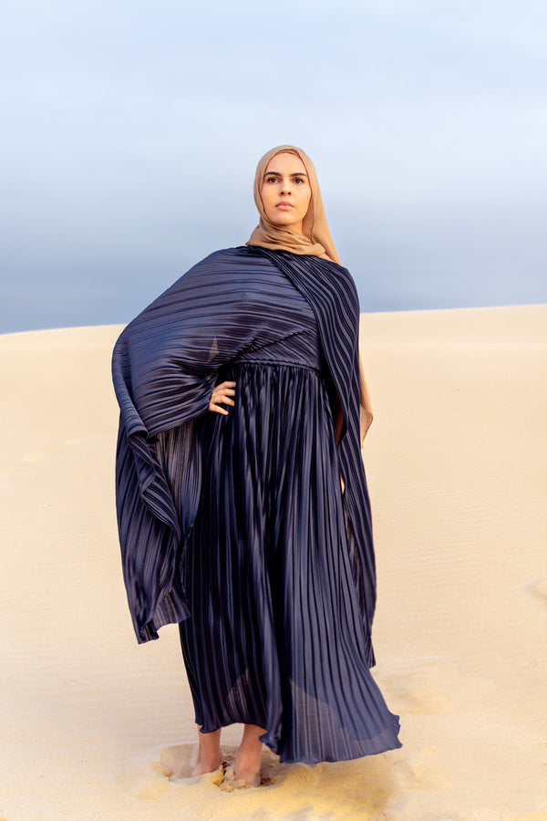 Amara Dress Navy – SAHR STUDIOS